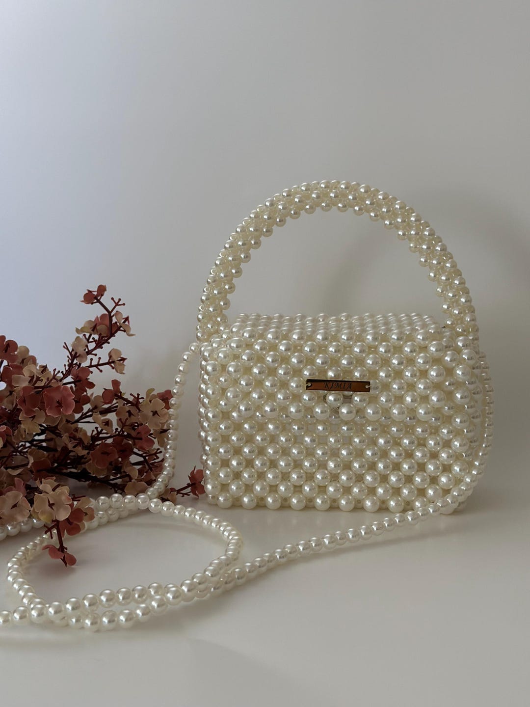 Handmade Beaded Bag | Pearl Beaded Bag | Unique Bag | Beaded Purse ...