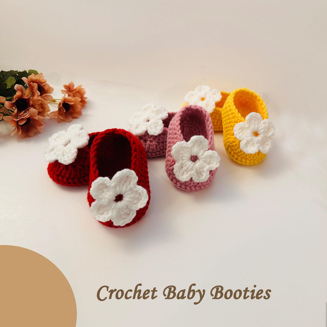 Crochet Baby Booties | Baby Shower Gift | Newborn Baby Shoes | Newborn ...