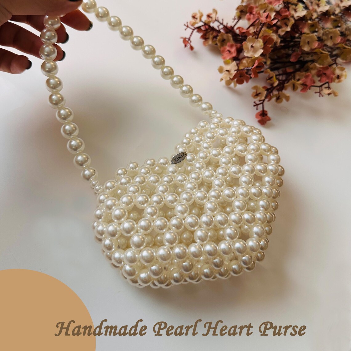 Handmade Pearl Heart Bag: Little Girl Beaded Purse - Etsy