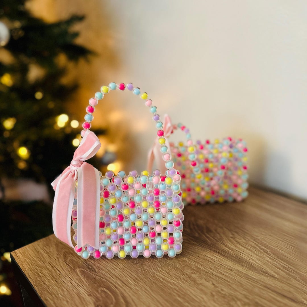 Little Girl Pearl Bag | Handmade Beaded Bag | Mini Beaded Purse ...