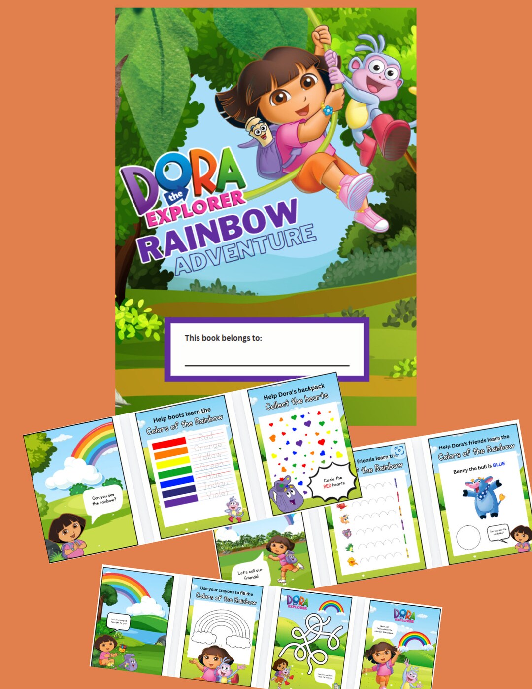 Dora the Explorer Themed Busy Book - Etsy