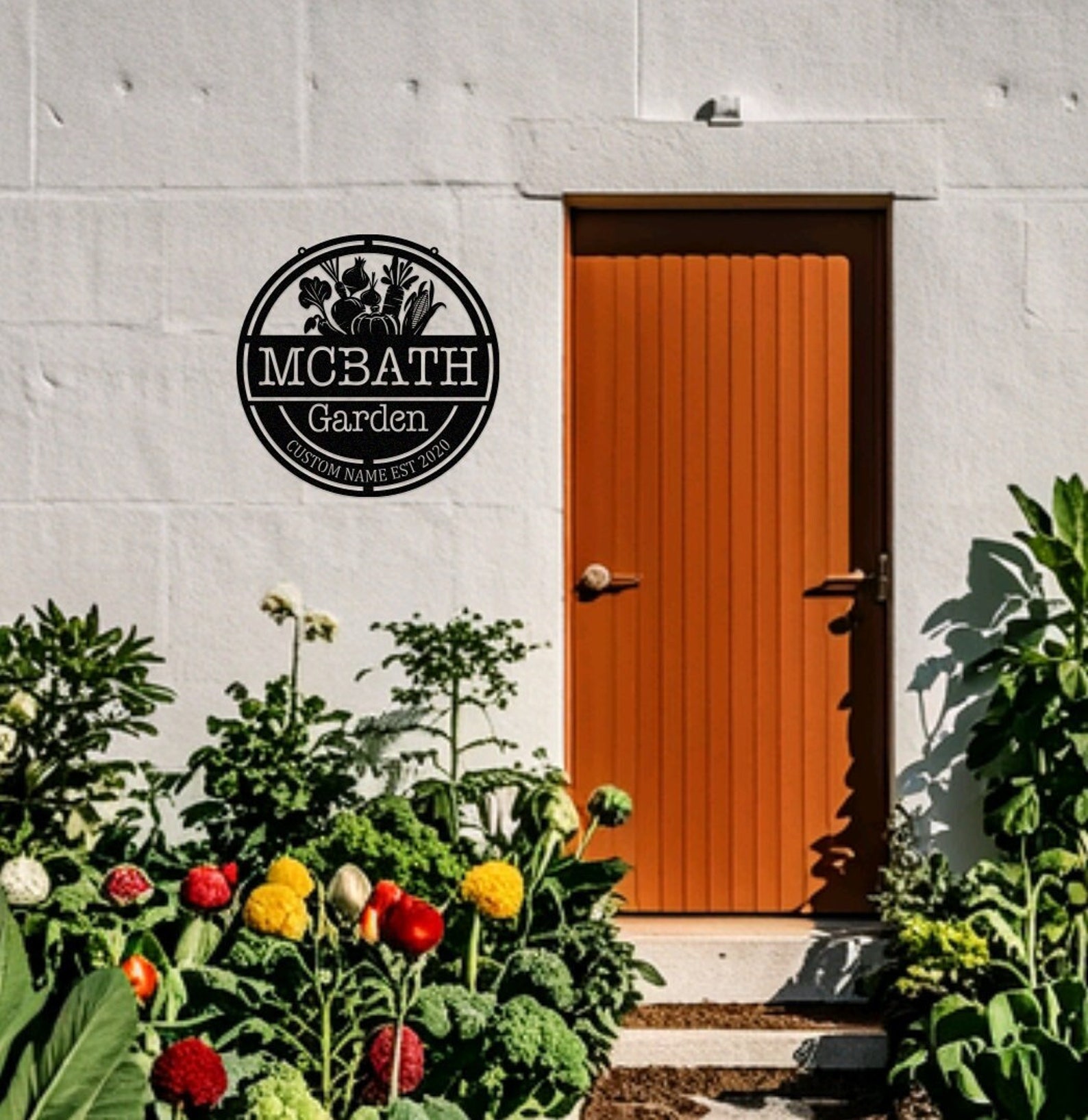 Custom Vegetable Garden Sign / Personalized Metal Vegetable Stand Sign ...