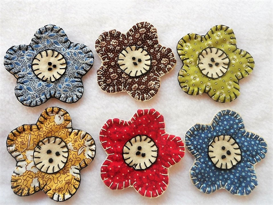 Primitive Penny Rug Vintage Button Ornament Applique Bowl Fillers - Etsy