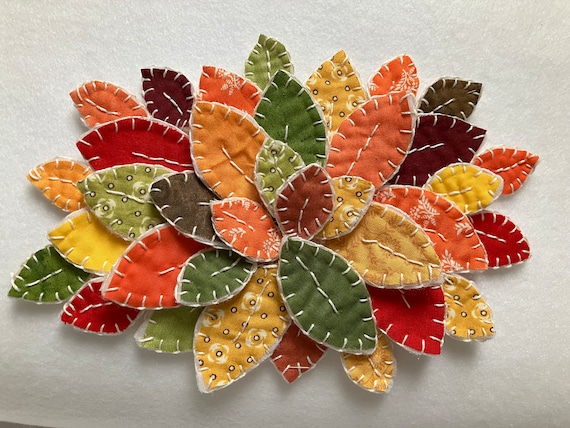 Autumn Fall Penny Rug Leaves to Mix With Fabric Yoyo's - Etsy