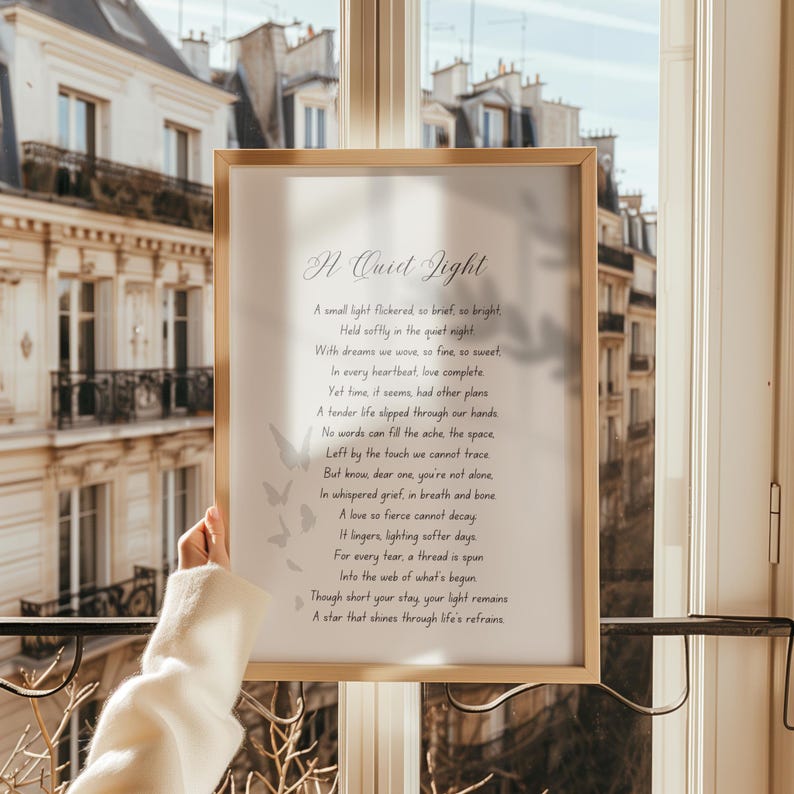 Baby Loss Memorial Poem Printable - Instant Print Heartfelt Gift ...