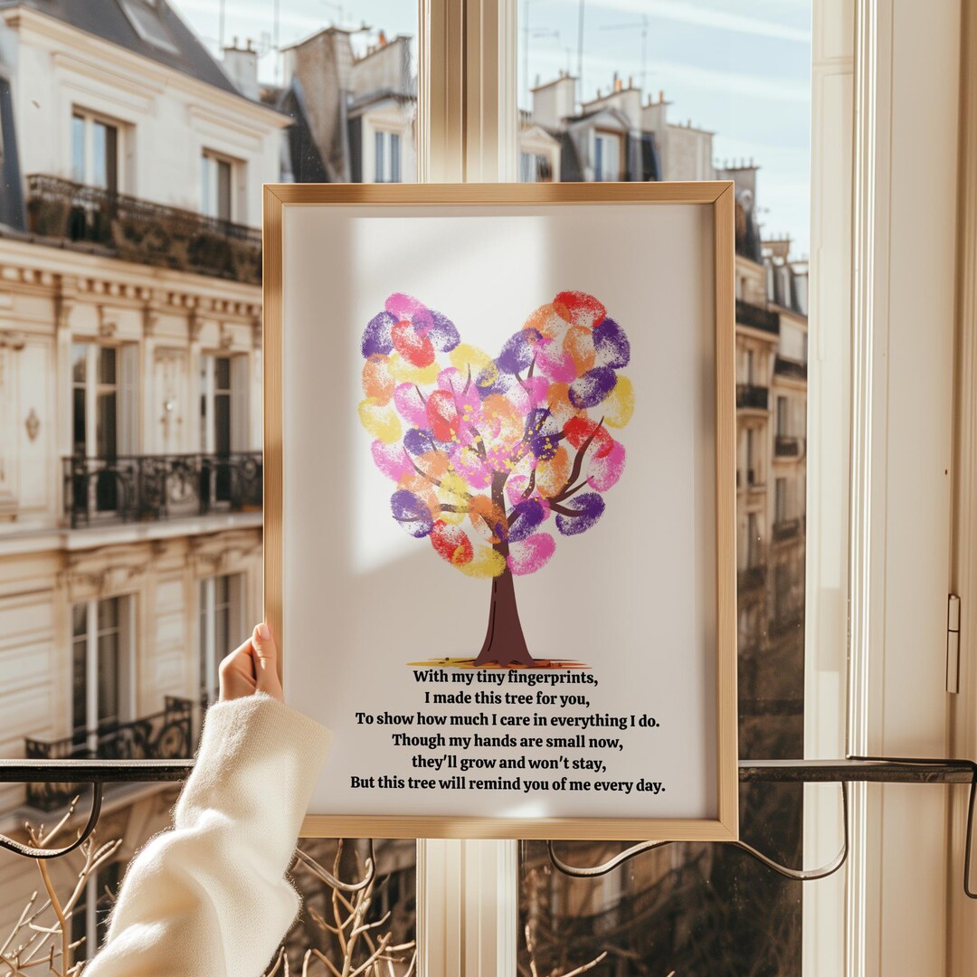 Fingerprint Tree Keepsake | Fun DIY Toddler Printables | Heart ...