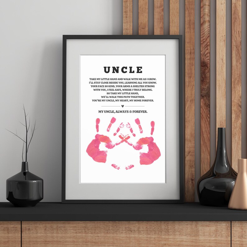 Uncle Handprint Art: DIY Birthday Gift, Preschool Craft (PDF Download ...