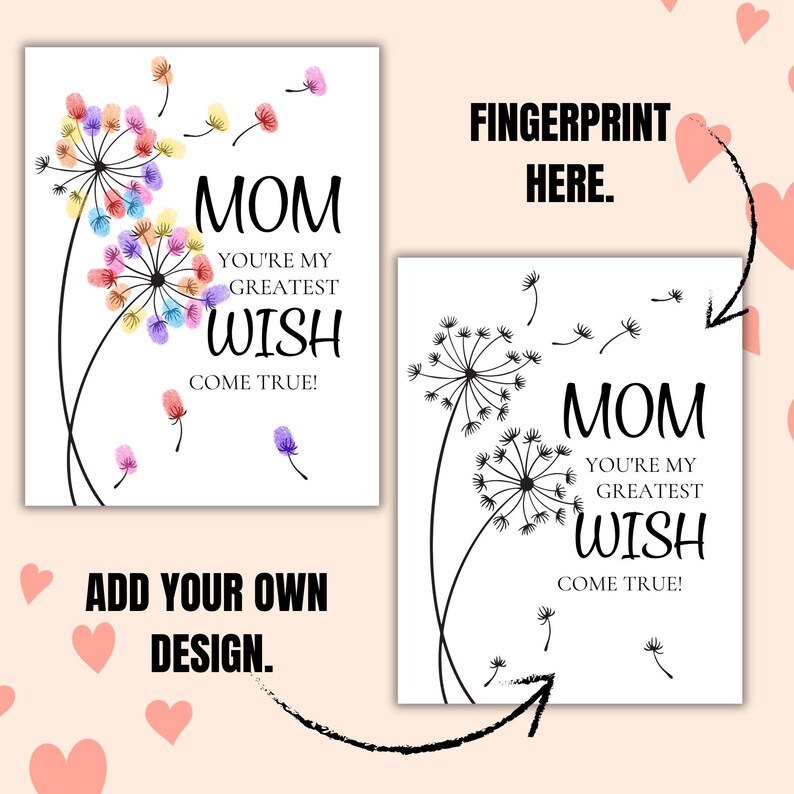 Mother's Day Handprint Art Craft DIY Fingerprint Keepsake-classroom ...