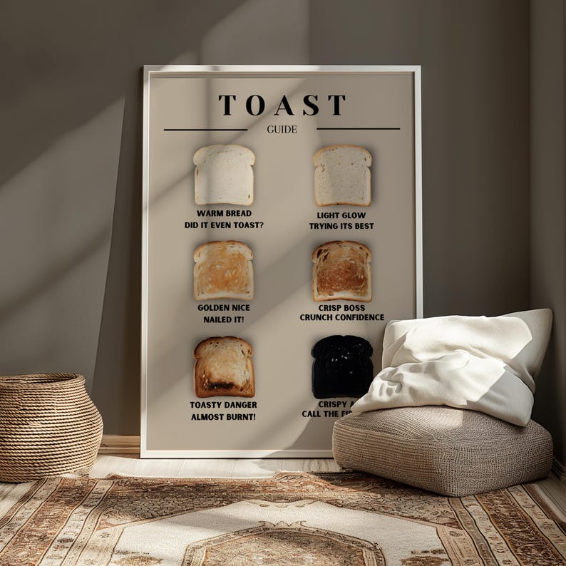 Toast, Bread Foodie Lover Printable Artwork,bread Slice Image ...