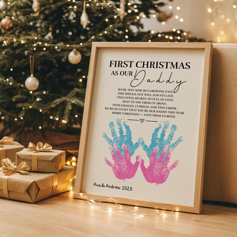 First Christmas Dad Gift • Printable Poem From Two Kids • New Dad ...