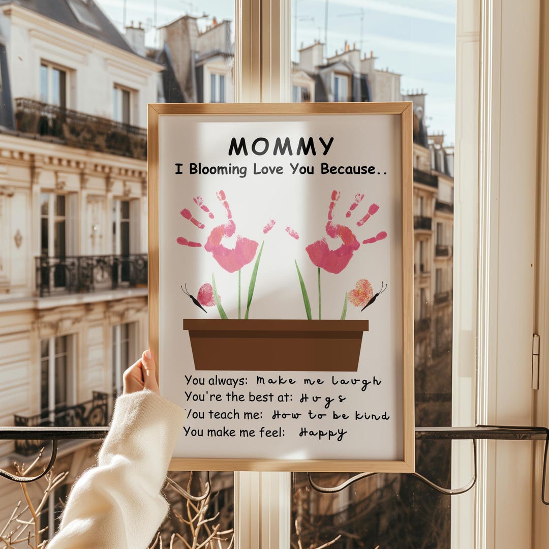 Mothers Day Handprint Craft - DIY Handprint Art for Mommy - Classroom ...