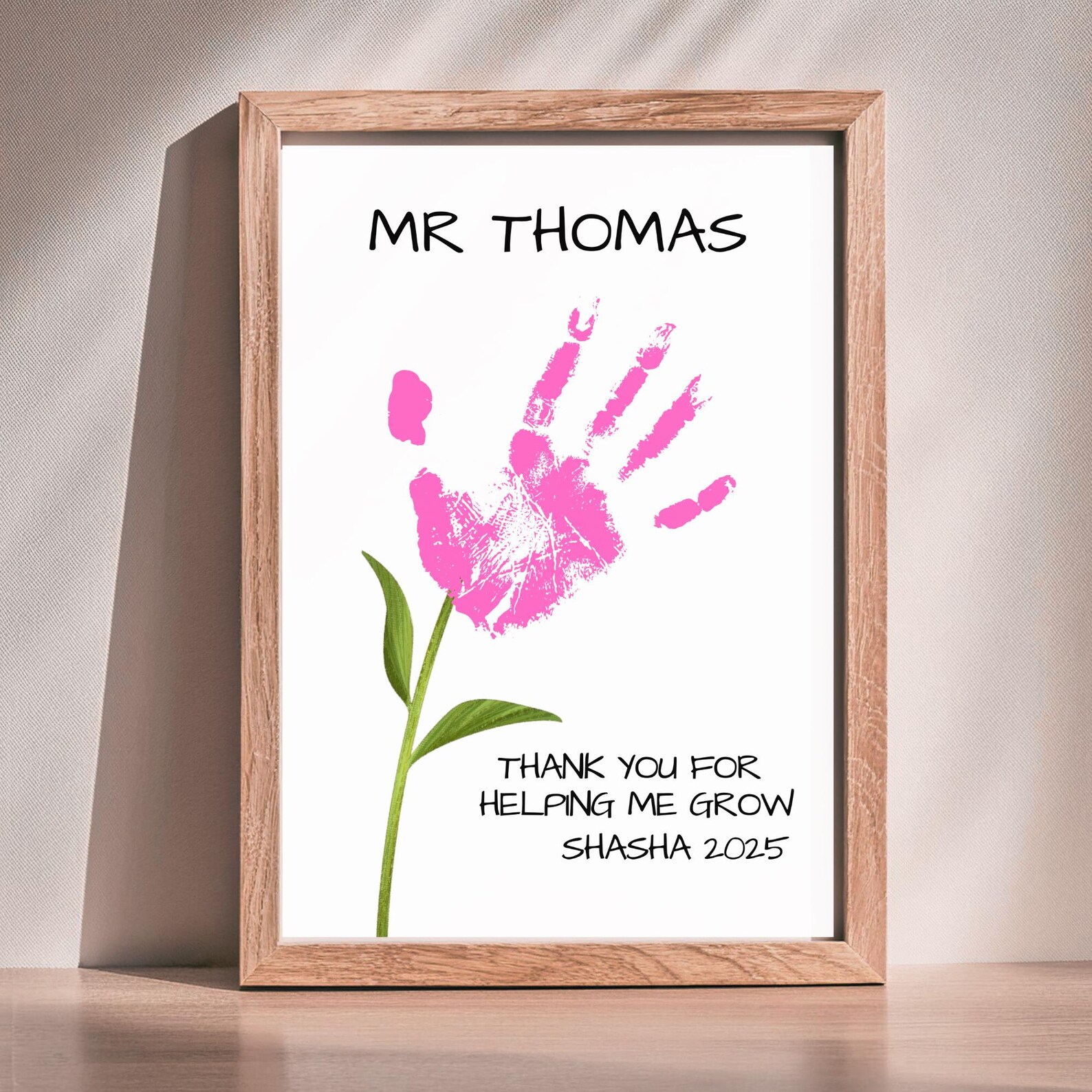 Teacher Appreciation Gift Handprint Art - Key Worker -childminder Gift ...
