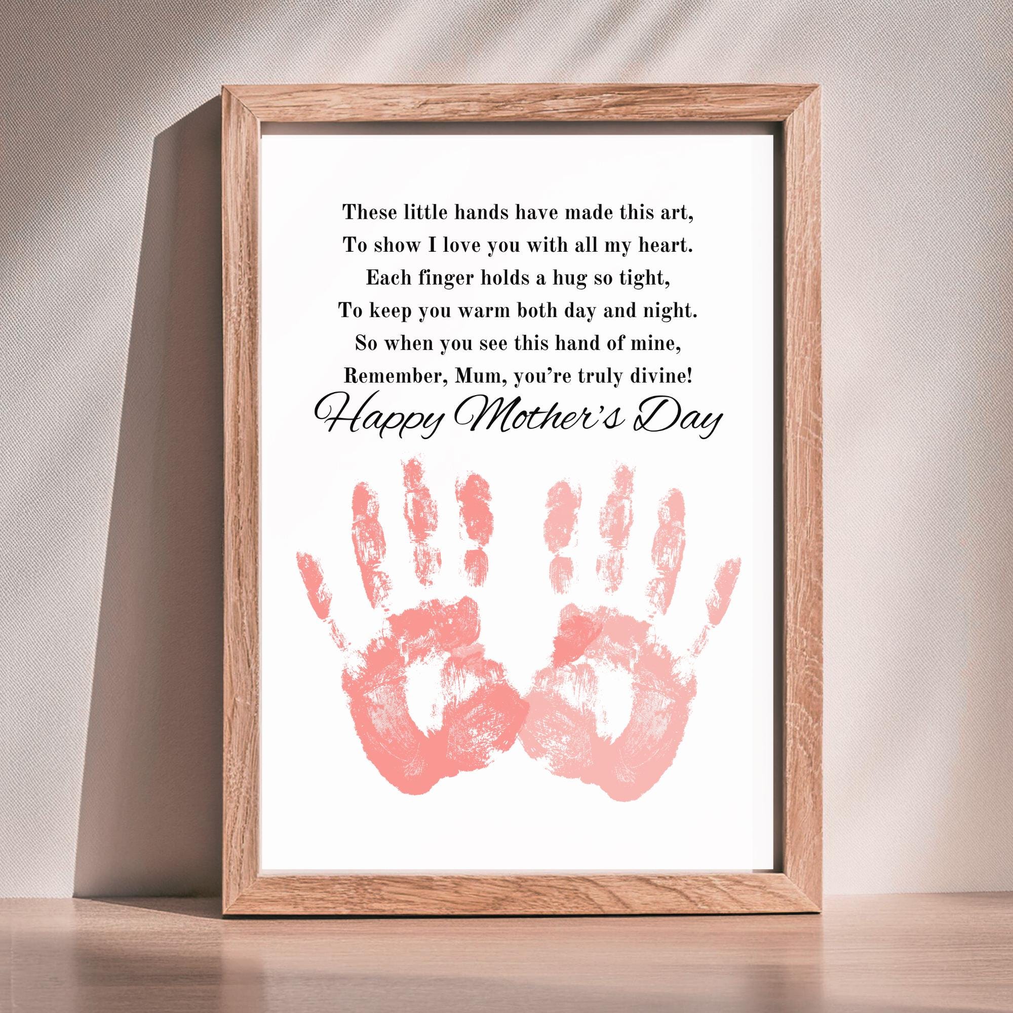 Mother’s Day Handprint Craft -DIY Printable Handprint Art - Mother’s ...