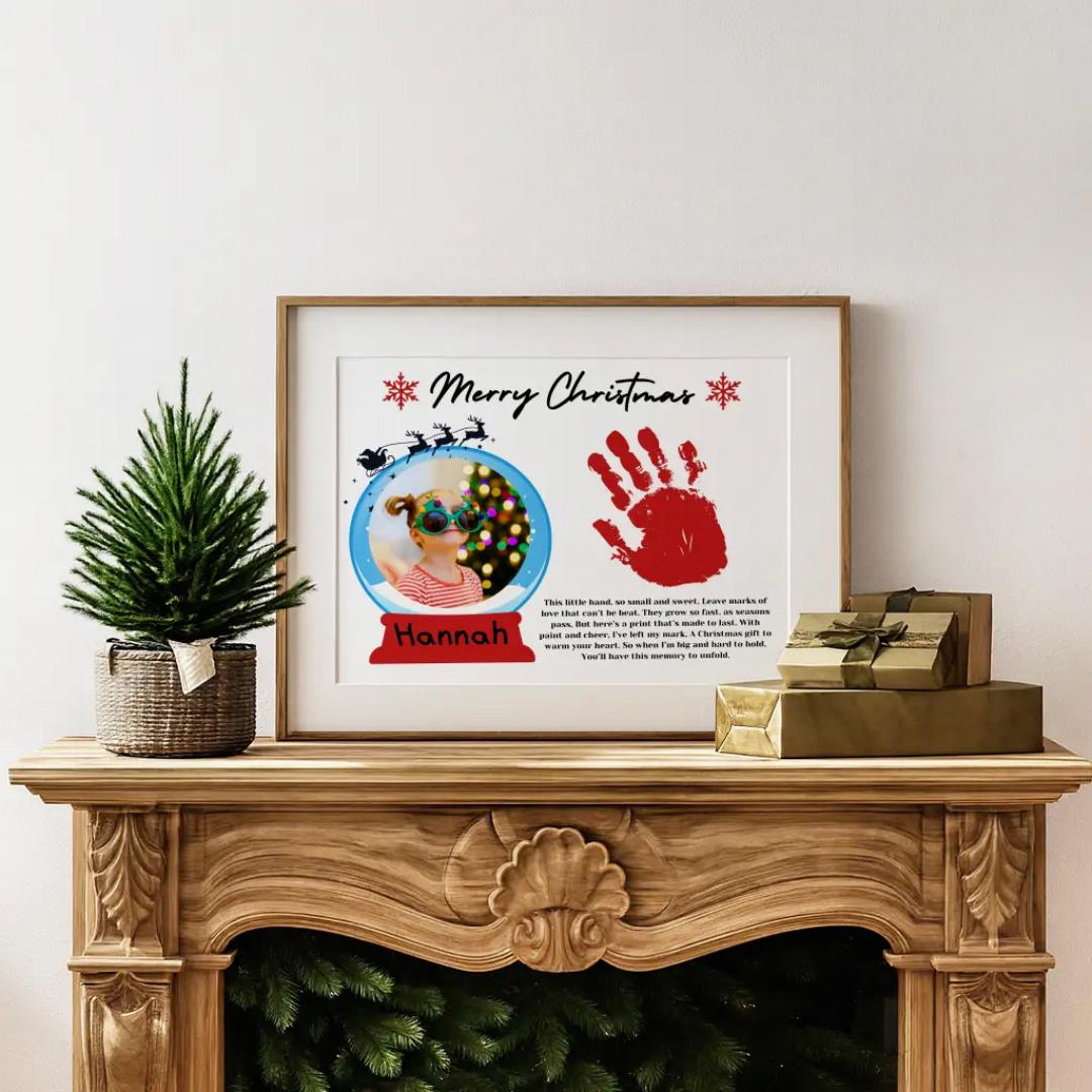 Snow Globe Handprint Craft – Christmas Poem Printable, DIY Toddler ...