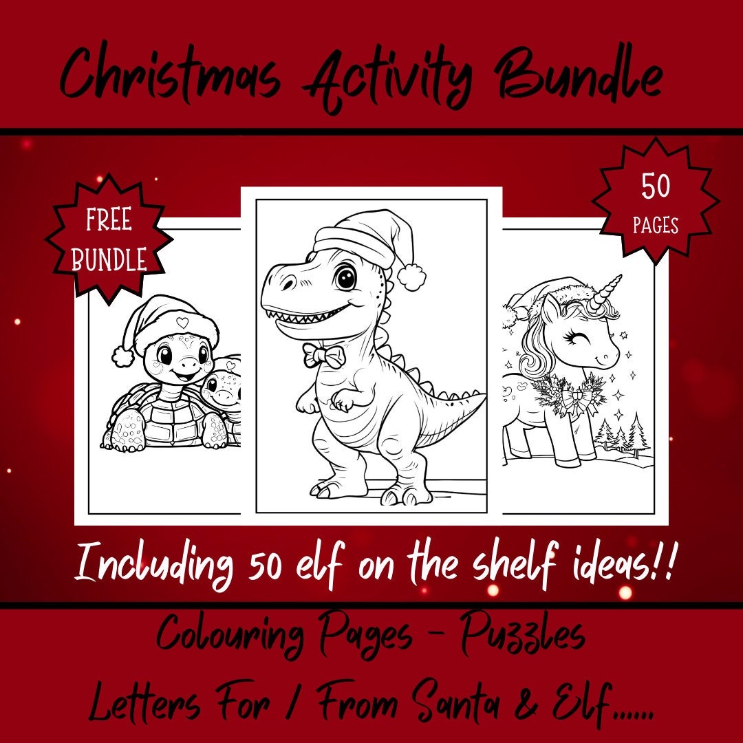 Christmas Coloring Printable Pages Homeschool Activities Holiday ...