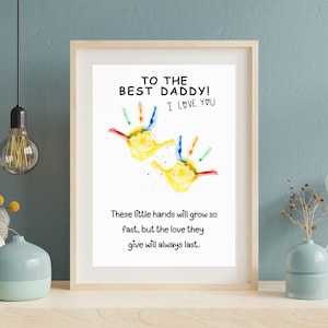 Father’s Day Handprint Craft Printable for Kids | DIY Preschool Father ...