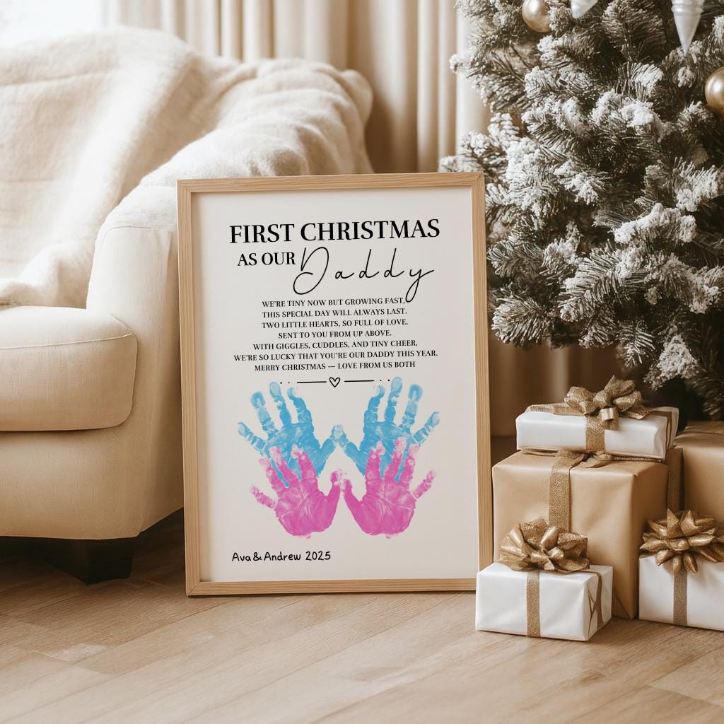 First Christmas Dad Gift • Printable Poem From Two Kids • New Dad ...