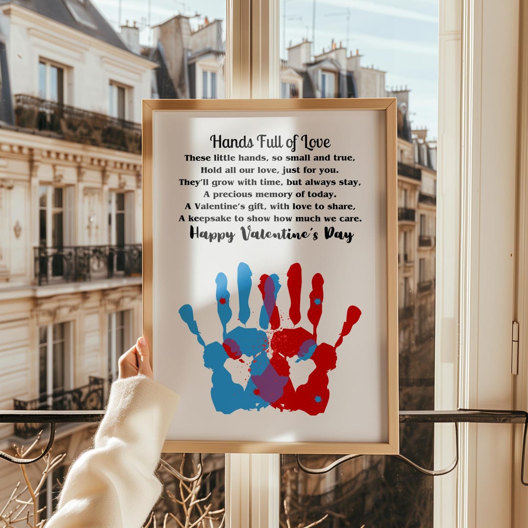Valentine’s Day Handprint Poem Printable -fun DIY Art Craft ...