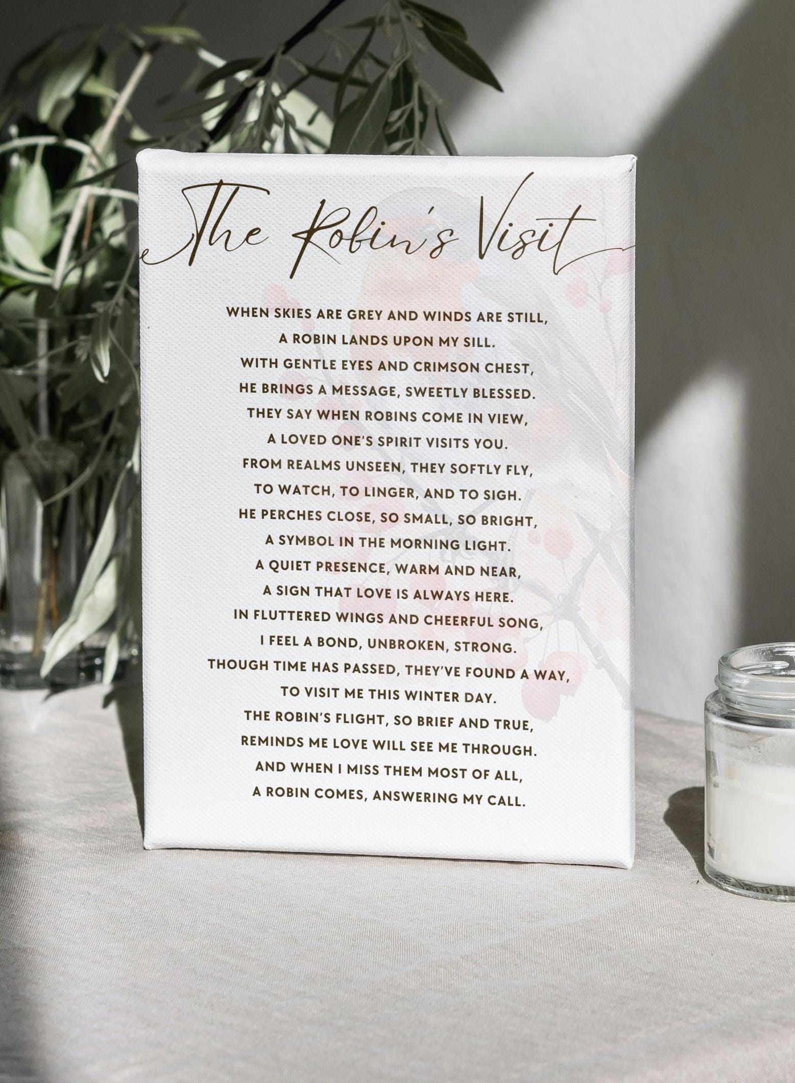 Robin Family Remembrance Printable Present,memory Robin Design Wall ...