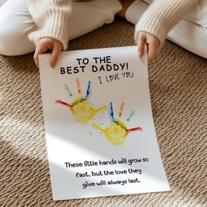 Father’s Day Handprint Craft Printable for Kids | DIY Preschool Father ...