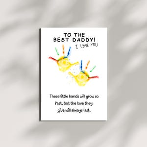Father’s Day Handprint Craft Printable for Kids | DIY Preschool Father ...