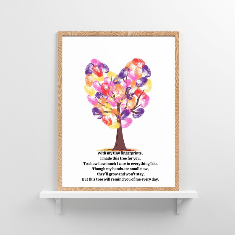 Fingerprint Tree Keepsake | Fun DIY Toddler Printables | Heart ...