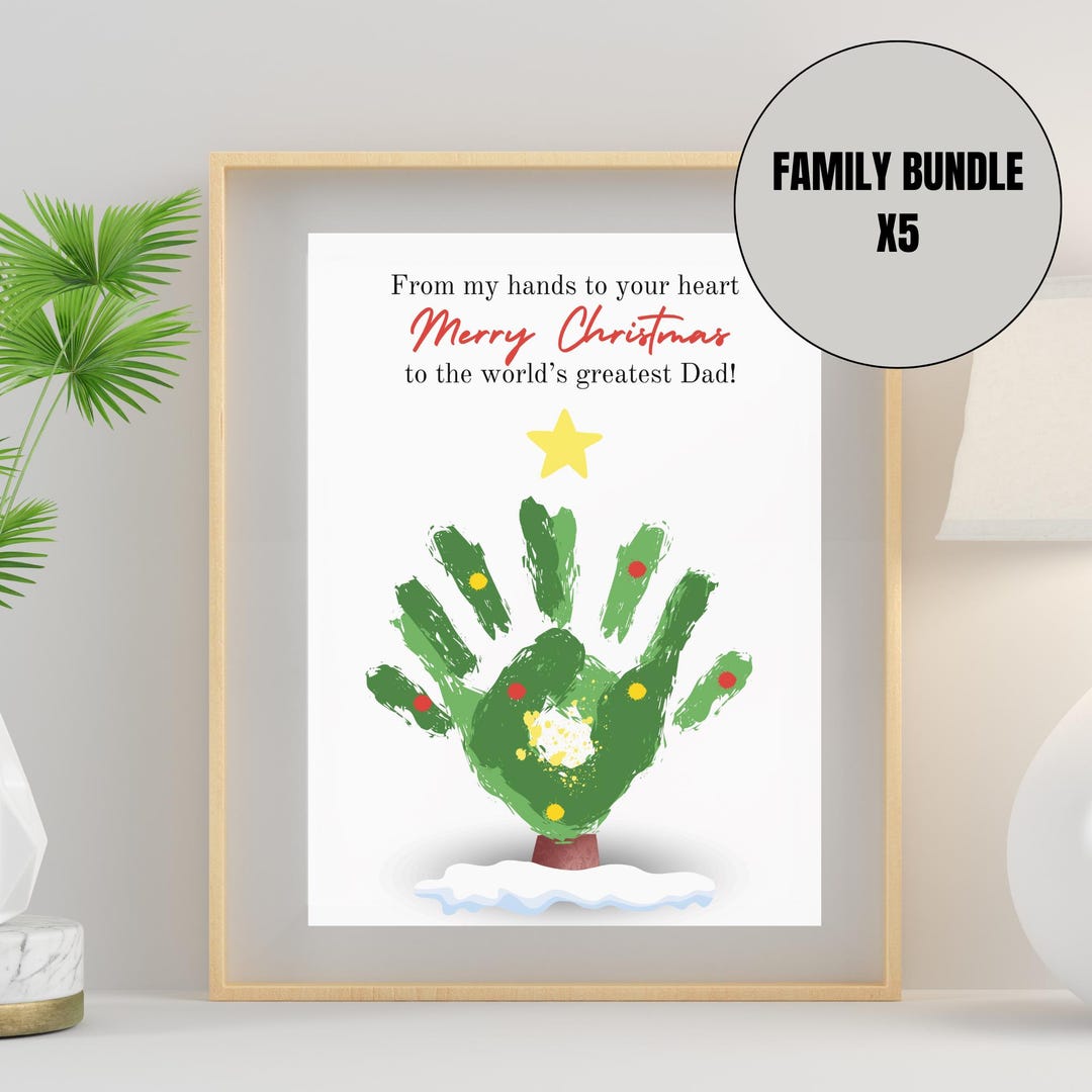 Handprint Holiday Craft Kit Printable Wall Decor Printable Family ...
