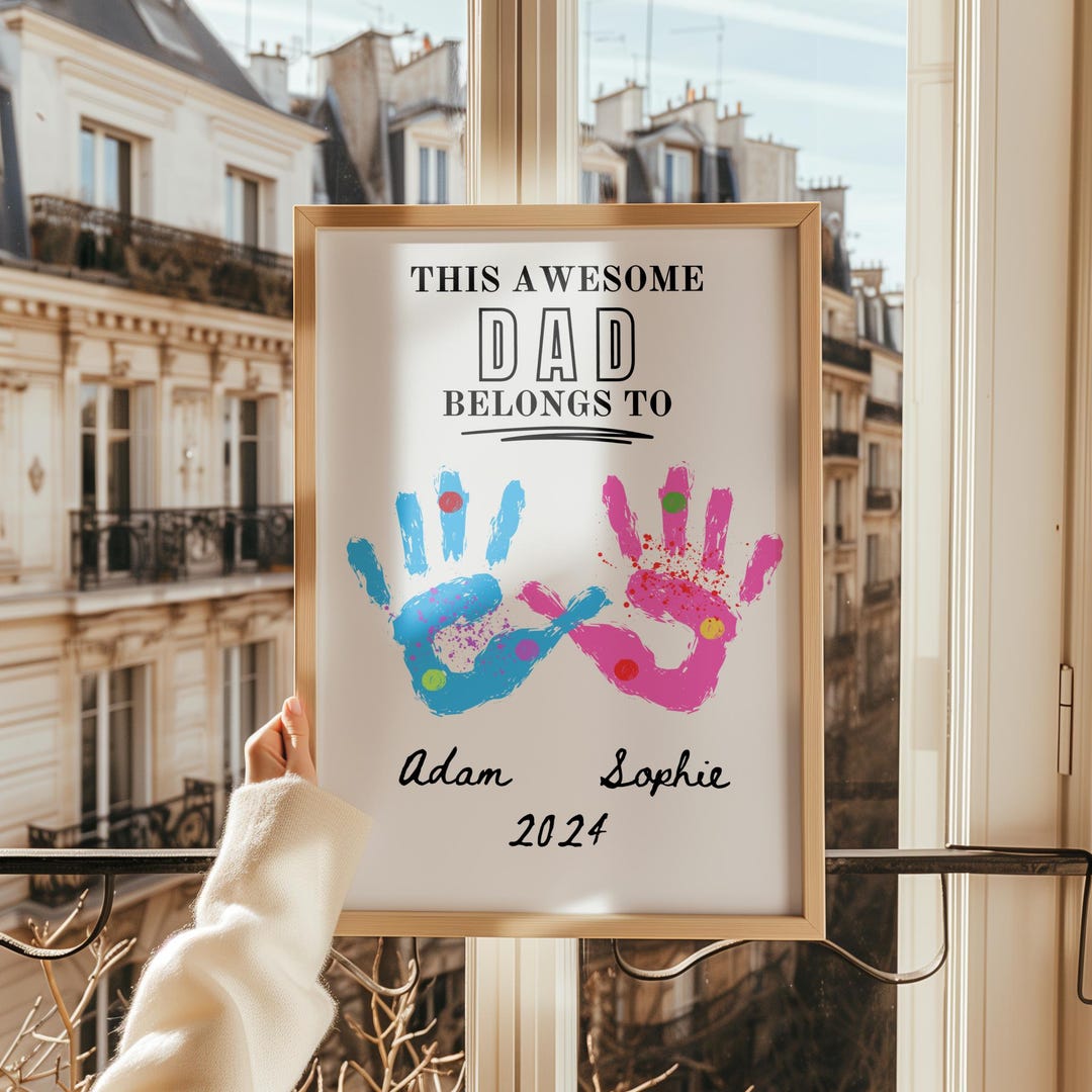 Printable Handprint Gift for Dad Handprint Memory Keepsake Kids ...