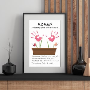 Mothers Day Handprint Craft - DIY Handprint Art for Mommy - Classroom ...