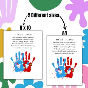Custom Handprint Keepsake Digital Download -DIY Handprint Gift for ...