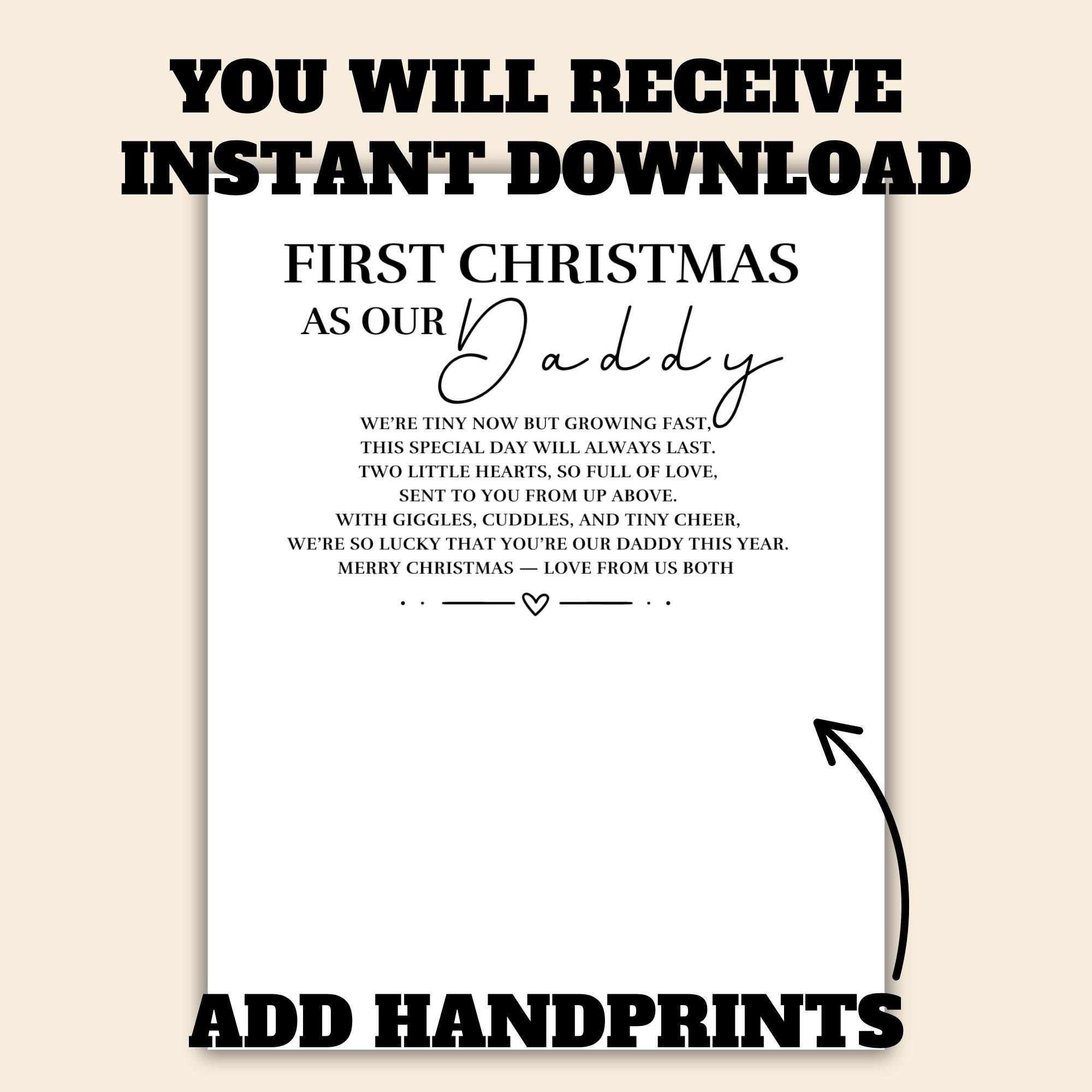 First Christmas Dad Gift • Printable Poem From Two Kids • New Dad ...