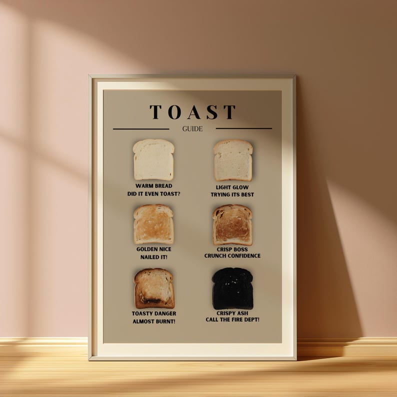 Toast, Bread Foodie Lover Printable Artwork,bread Slice Image ...