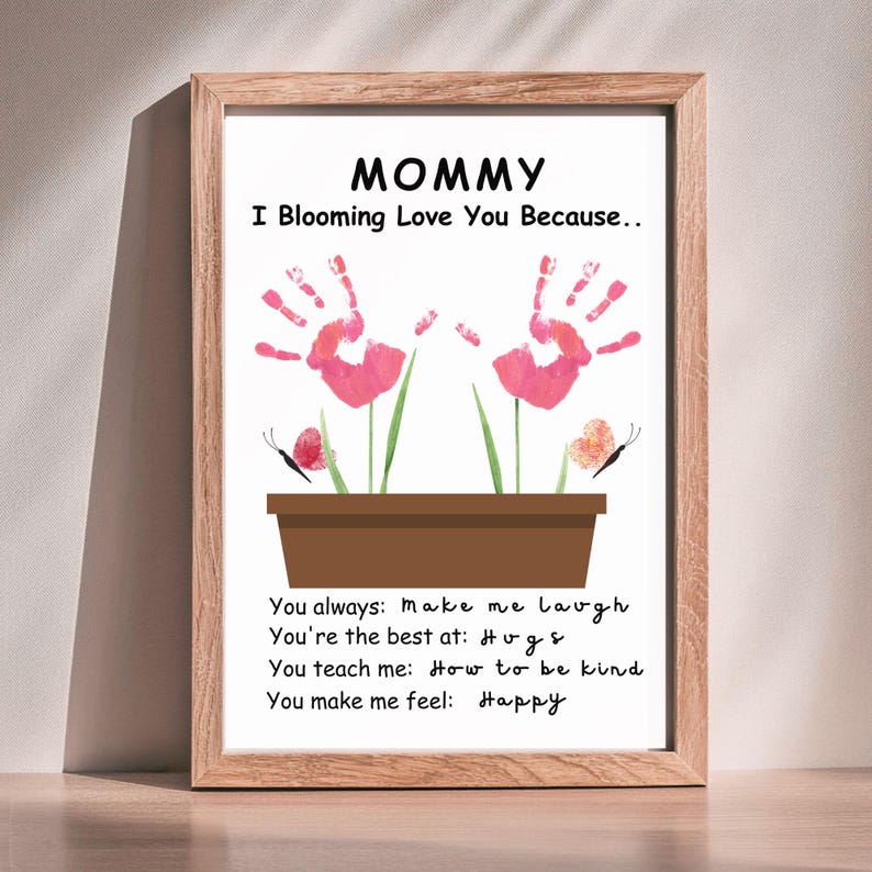 Mothers Day Handprint Craft - DIY Handprint Art for Mommy - Classroom ...