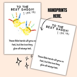 Father’s Day Handprint Craft Printable for Kids | DIY Preschool Father ...