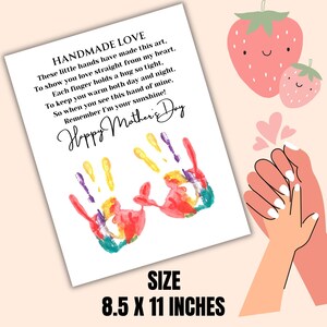 Handprint Art Template Preschool - DIY Handprint Keepsake for Mom ...