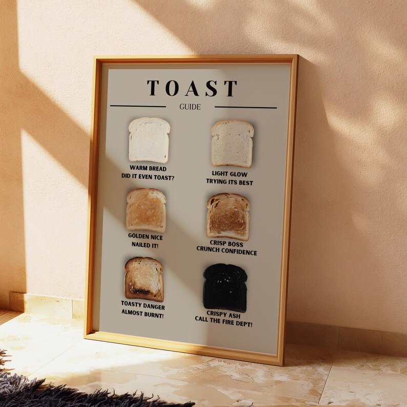 Toast, Bread Foodie Lover Printable Artwork,bread Slice Image Decorative Image,toasty ...