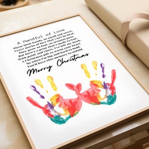 Christmas Gift Idea – Kids Handprint Holiday Keepsake, DIY Toddler ...
