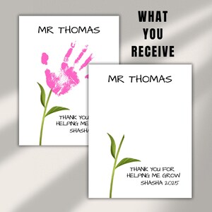 Teacher Appreciation Gift Handprint Art - Key Worker -childminder Gift ...