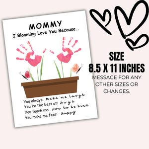 Mothers Day Handprint Craft - DIY Handprint Art for Mommy - Classroom ...