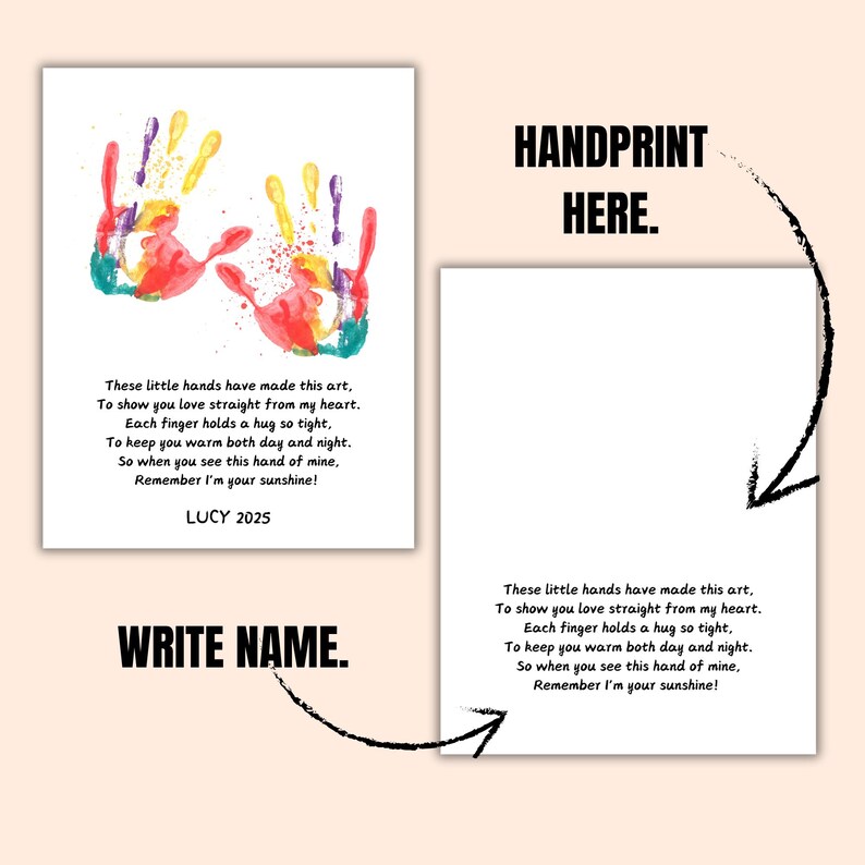 Handprint Art Template Preschool - DIY Handprint Craft Kids Art ...