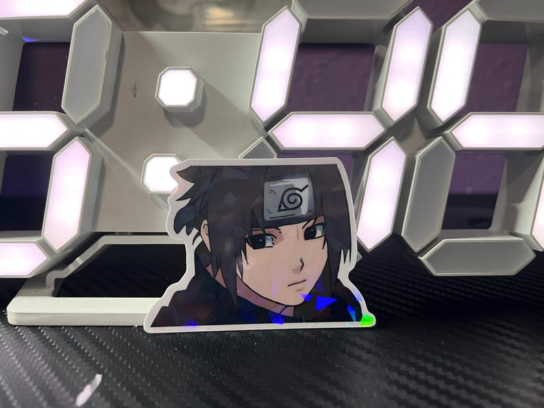 Sasuke Uchiha Vinyl (broken Glass) Sticker - Etsy