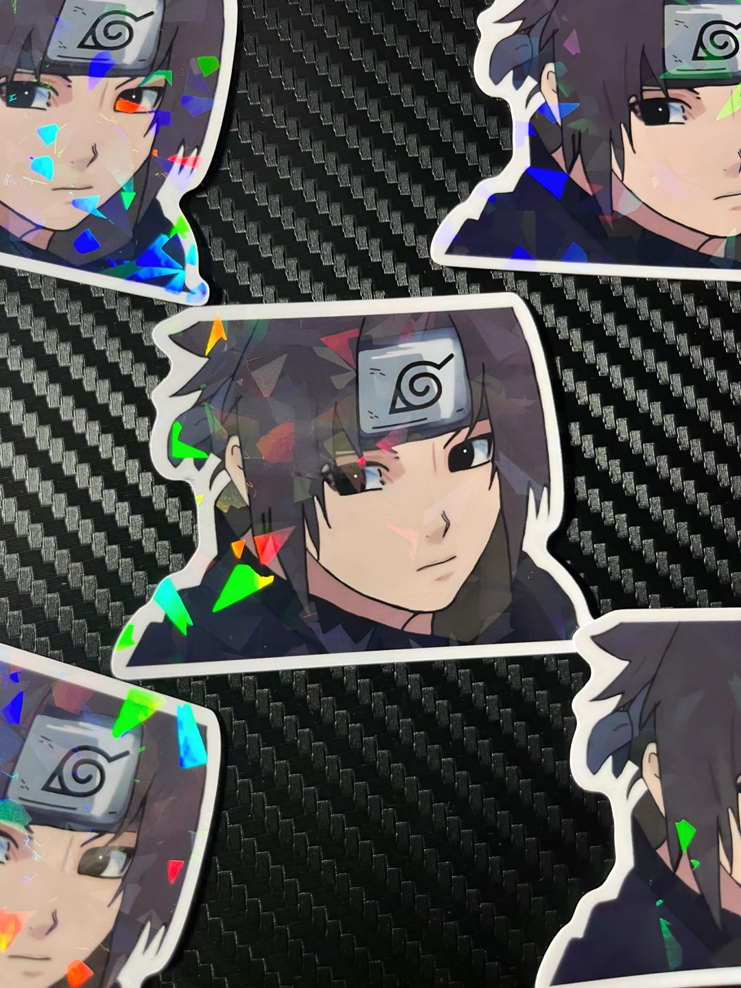 Sasuke Uchiha Vinyl (broken Glass) Sticker - Etsy