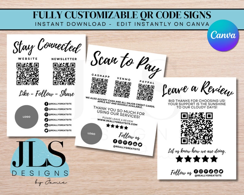 Scan to Pay Event Sign Template - Qr Code Scan and Pay Sign - Small ...
