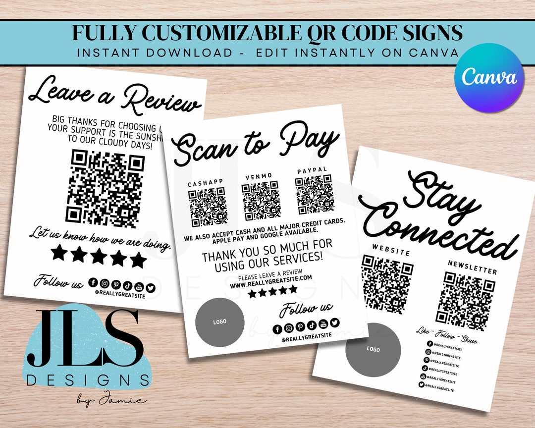 Scan to Pay Event Sign Template Qr Code Scan and Pay Sign Small ...