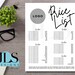 Business Digital Price List Template - Editable Business Price List ...
