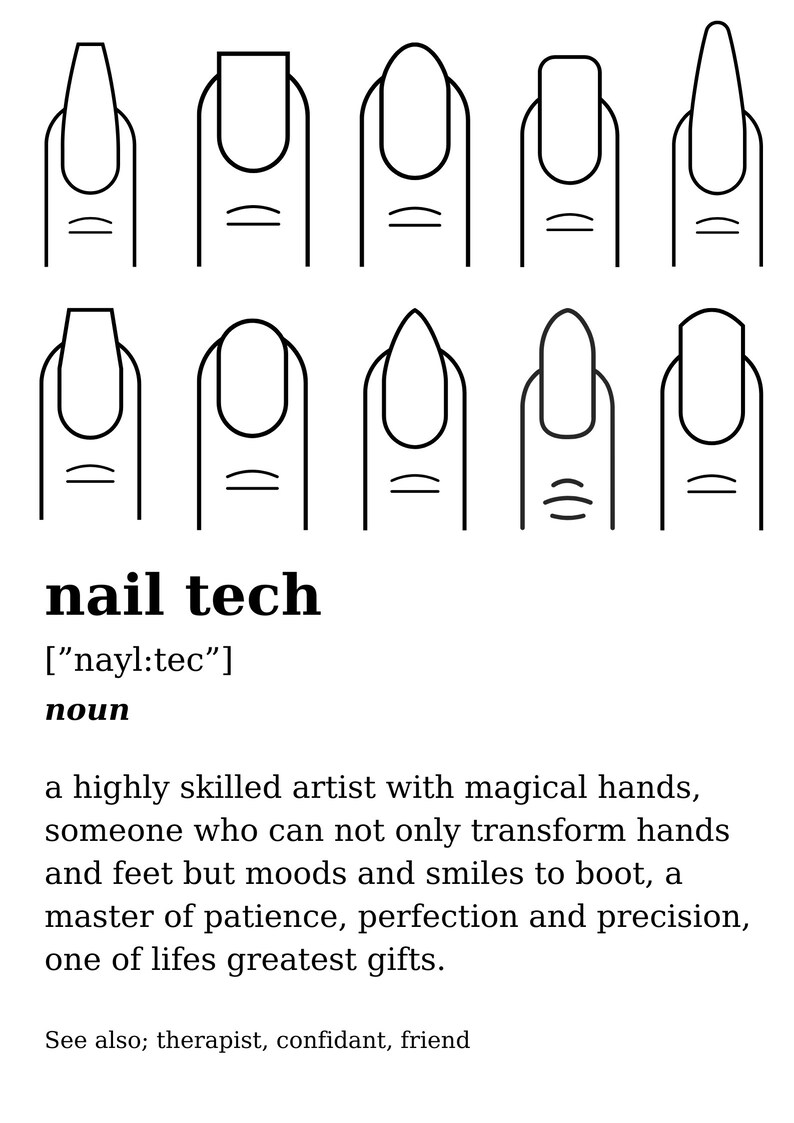 Nail Tech Description Wall Art PDF Self Print - Etsy