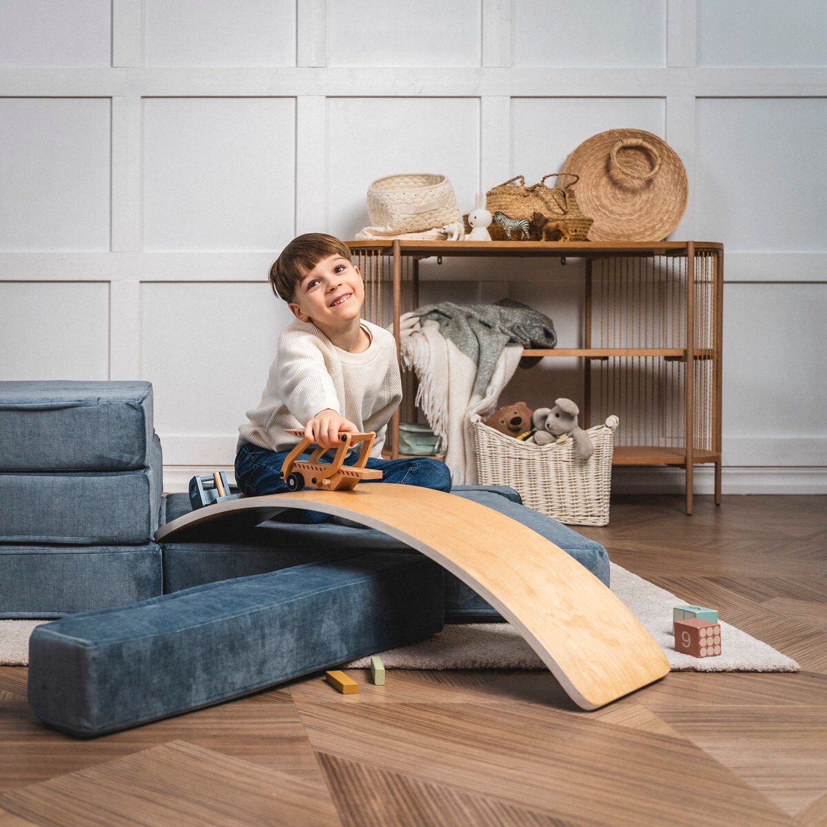 Stormy Blue Kids' Play Couch Play Sofa, Kids' Furniture, Modular Sofa ...