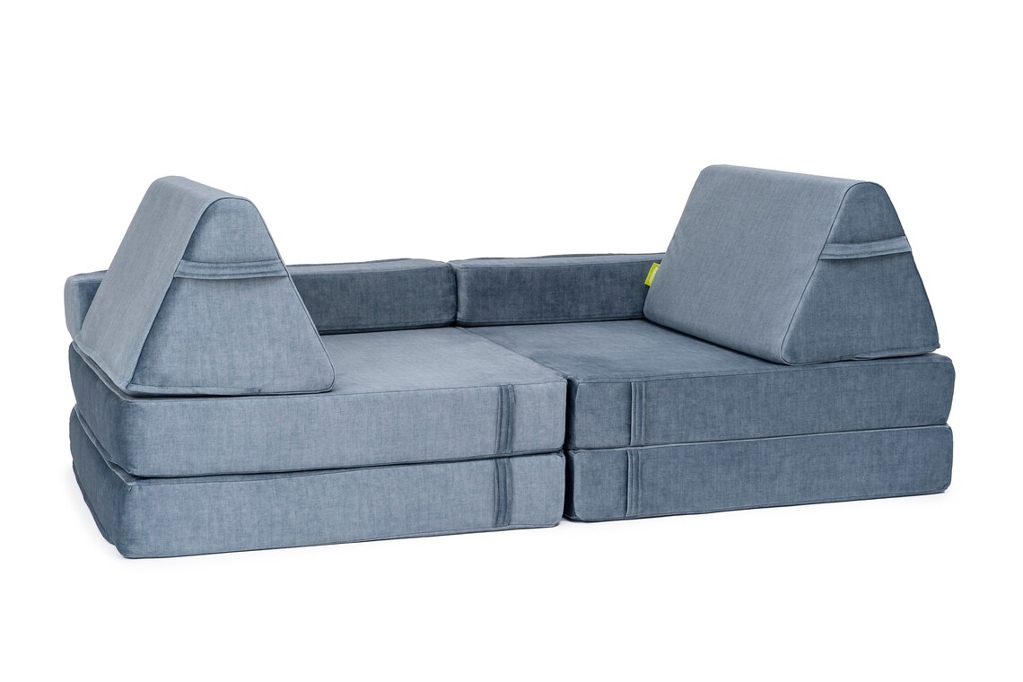 Stormy Blue Kids' Play Couch Play Sofa, Kids' Furniture, Modular Sofa ...