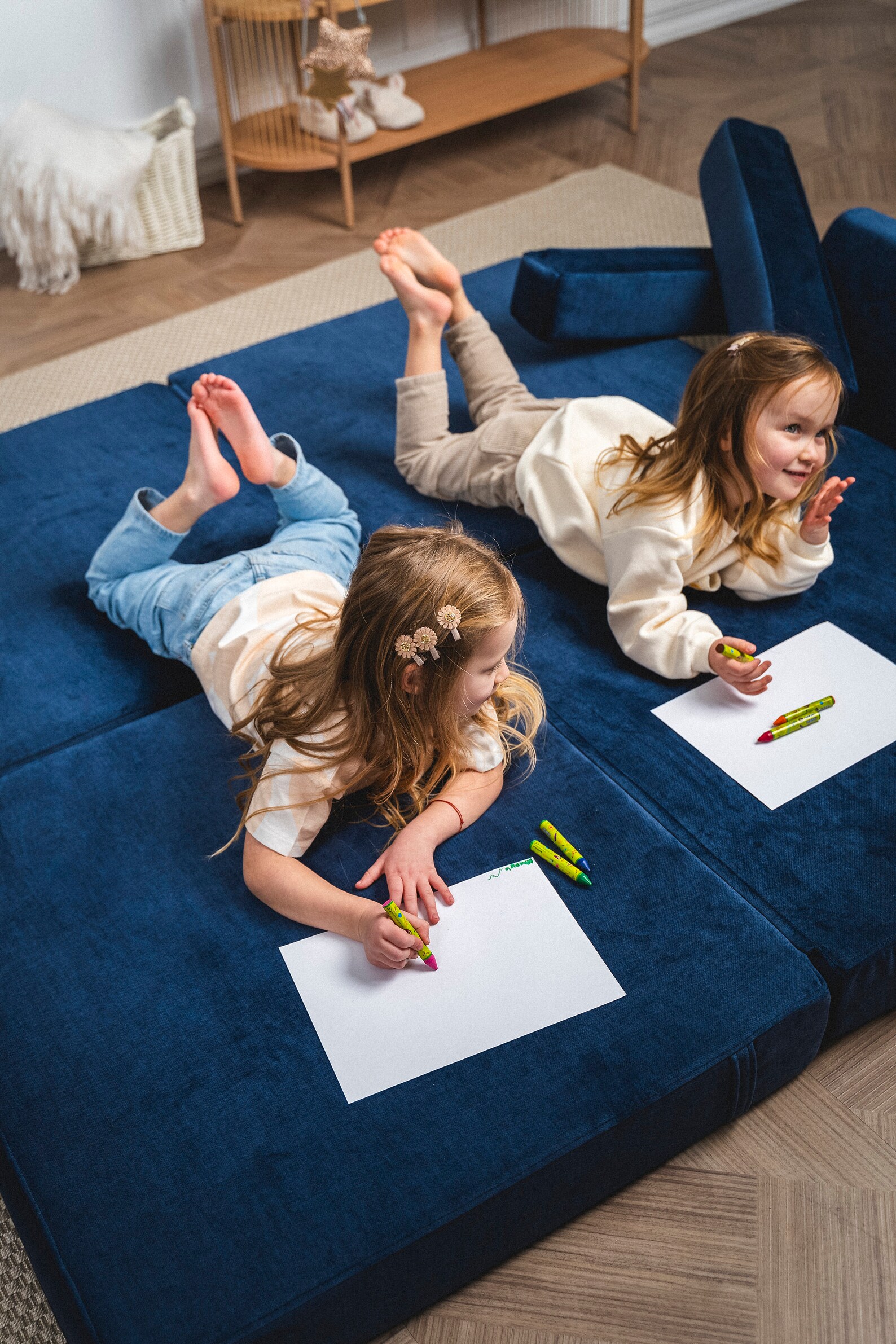 Midnight Navy Kids' Play Couch - Play Sofa, Kids' Furniture, Modular ...