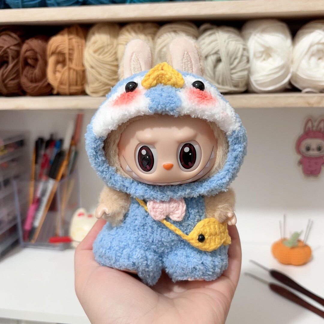 Handmade Penguin Labubu Clothes Crochet Labubu Outfit Labubu Hoodie Labubu Clothes Designer ...